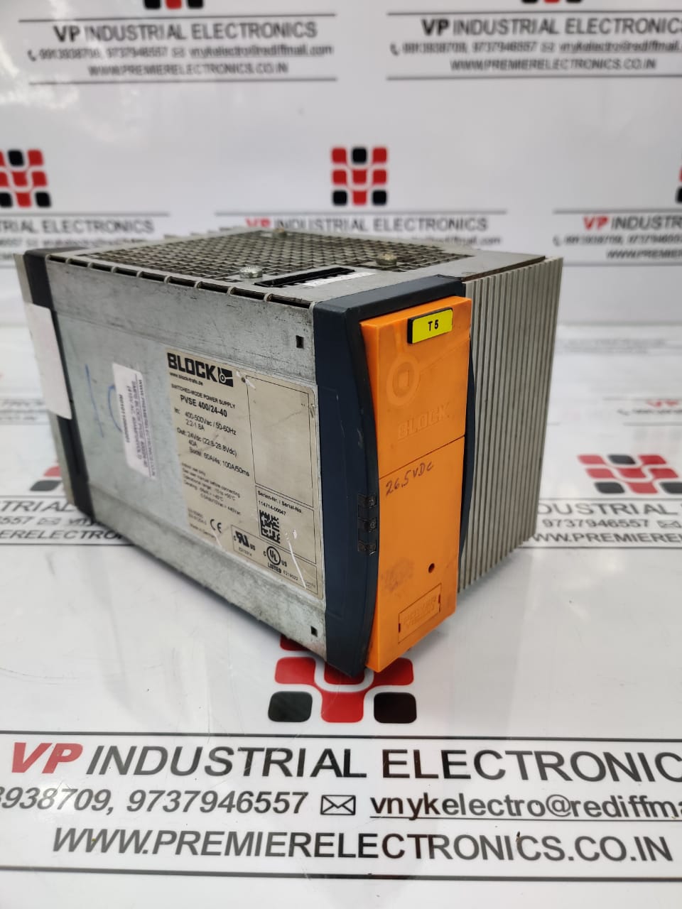 BLOCK SMPS PVSE 400-24-40 415V AC, 40AMP24VOLT Premiere Electronics